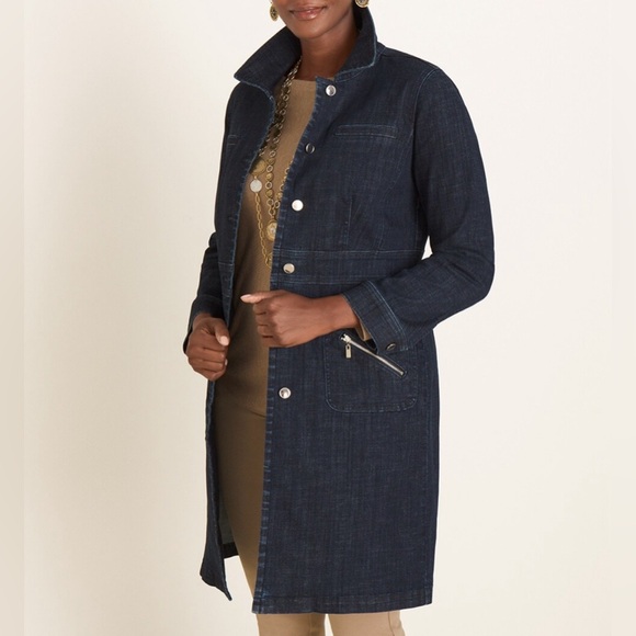 Chico's | Jackets & Coats | Preloved Chicos Long Denim Jacket | Poshmark
